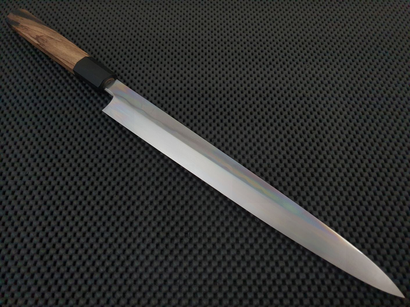 Hitohira Togashi Tanryumon Mizu Honyaki | 300mm Yanagiba Knife (Aogami ...